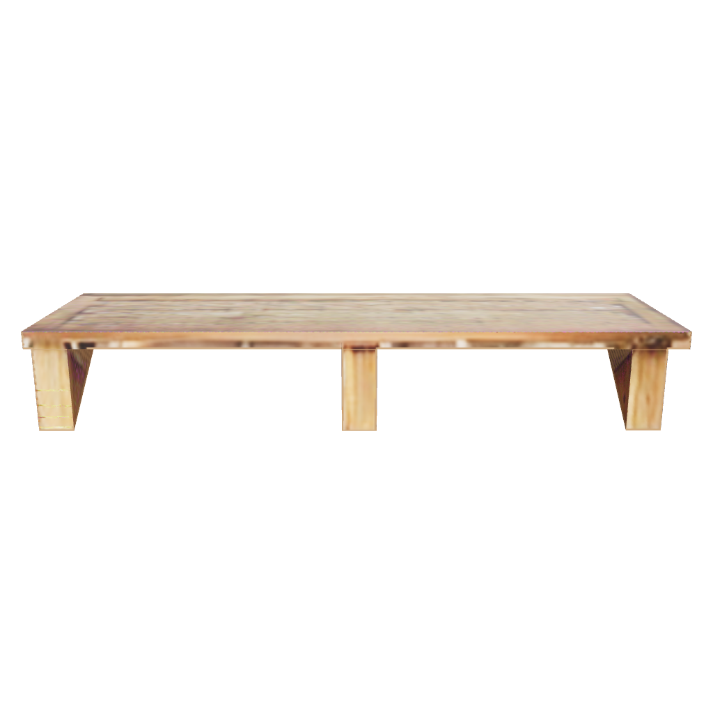 Retro Wooden Bench: Ambient Beauty | Masterpiece X